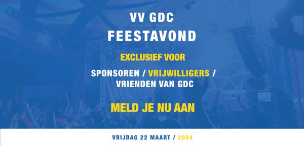 Uitnodiging feestavond v.v. GDC - vv GDC